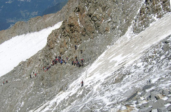 Limiter les accidents : couloir du Goûter - Mont Blanc