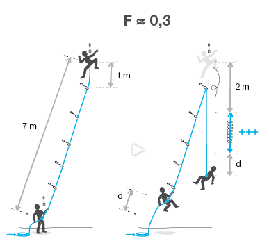 Forces at work in a real fall - Petzl