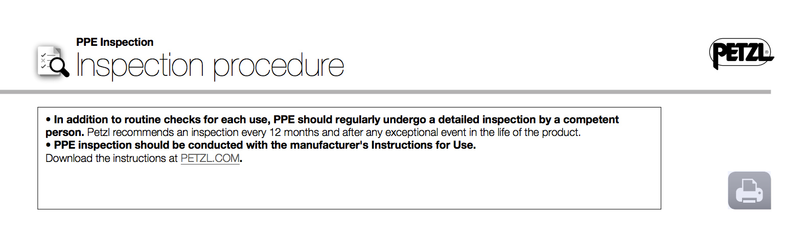 News - Petzl PPE - INSPECTION HARNESSES - Petzl Luxembourg